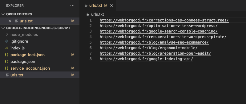 Tutoriel Google Indexing API avec Node JS
